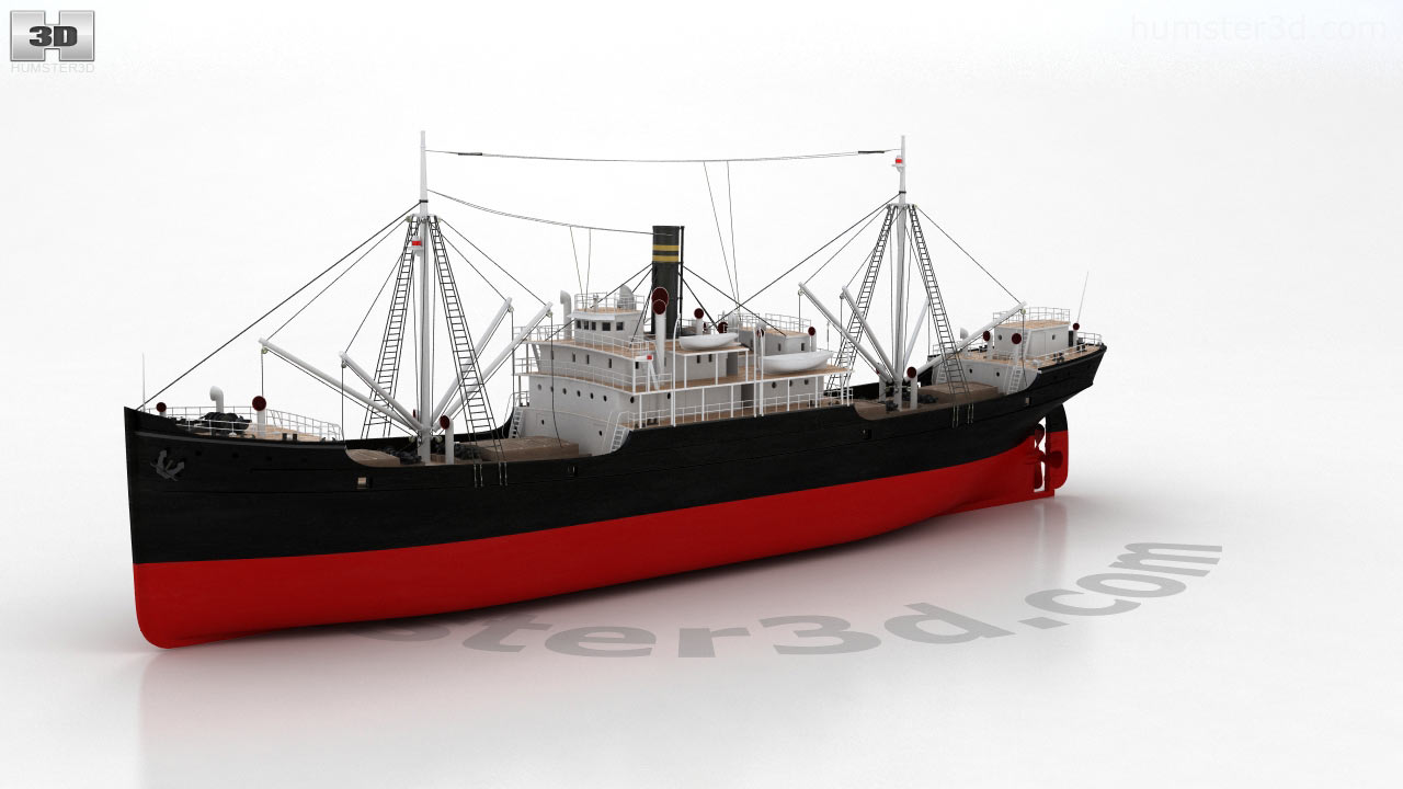 360 view of Ferris Cargo Ship 3D model - 3DModels store