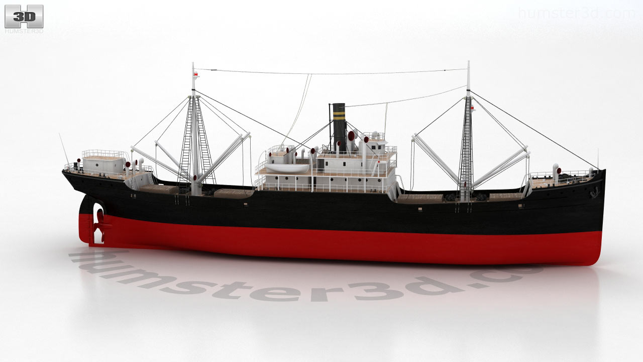 360 view of Ferris Cargo Ship 3D model - 3DModels store