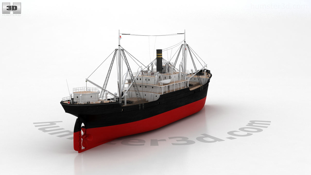 360 view of Ferris Cargo Ship 3D model - 3DModels store