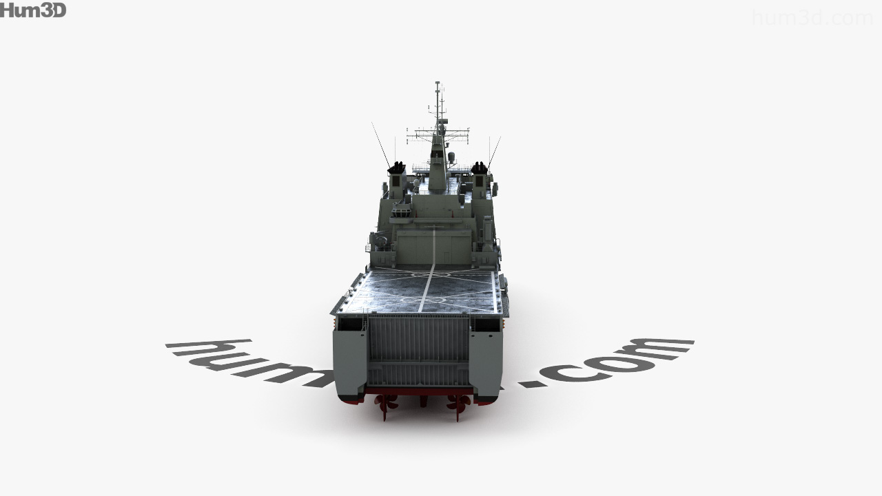 360 view of Galicia-class landing platform dock 3D model - 3DModels store