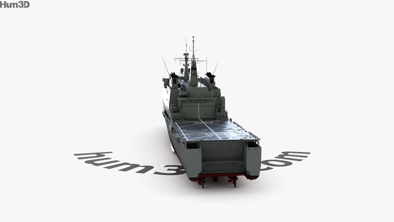 360 view of Galicia-class landing platform dock 3D model - 3DModels store