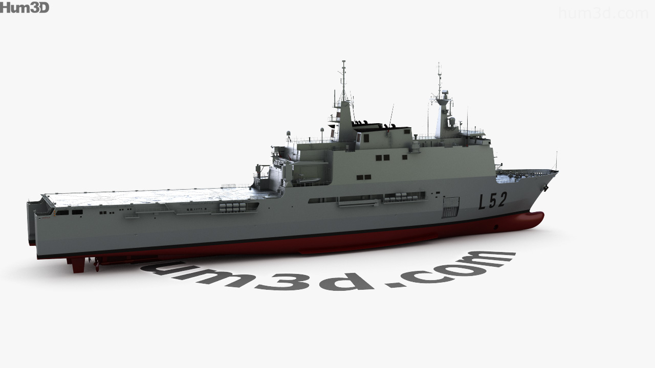 360 view of Galicia-class landing platform dock 3D model - 3DModels store
