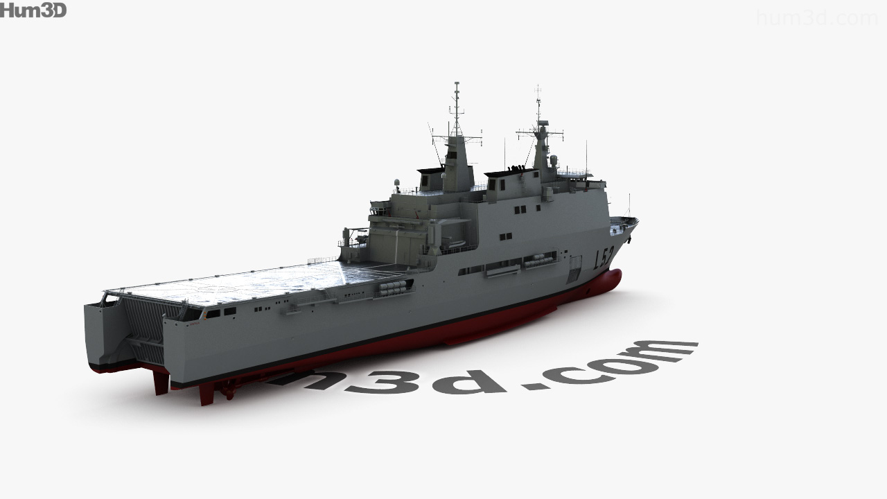 360 view of Galicia-class landing platform dock 3D model - 3DModels store