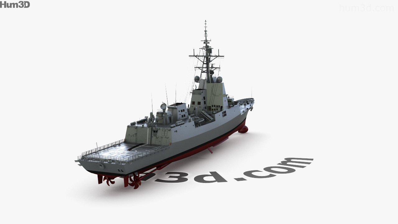 360 view of Hobart-class destroyer 3D model - 3DModels store