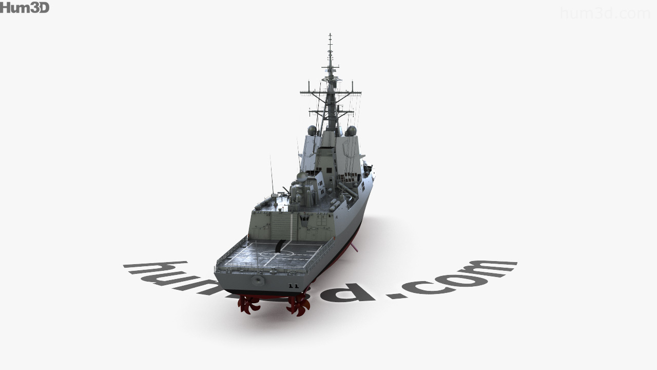 360 view of Hobart-class destroyer 3D model - 3DModels store