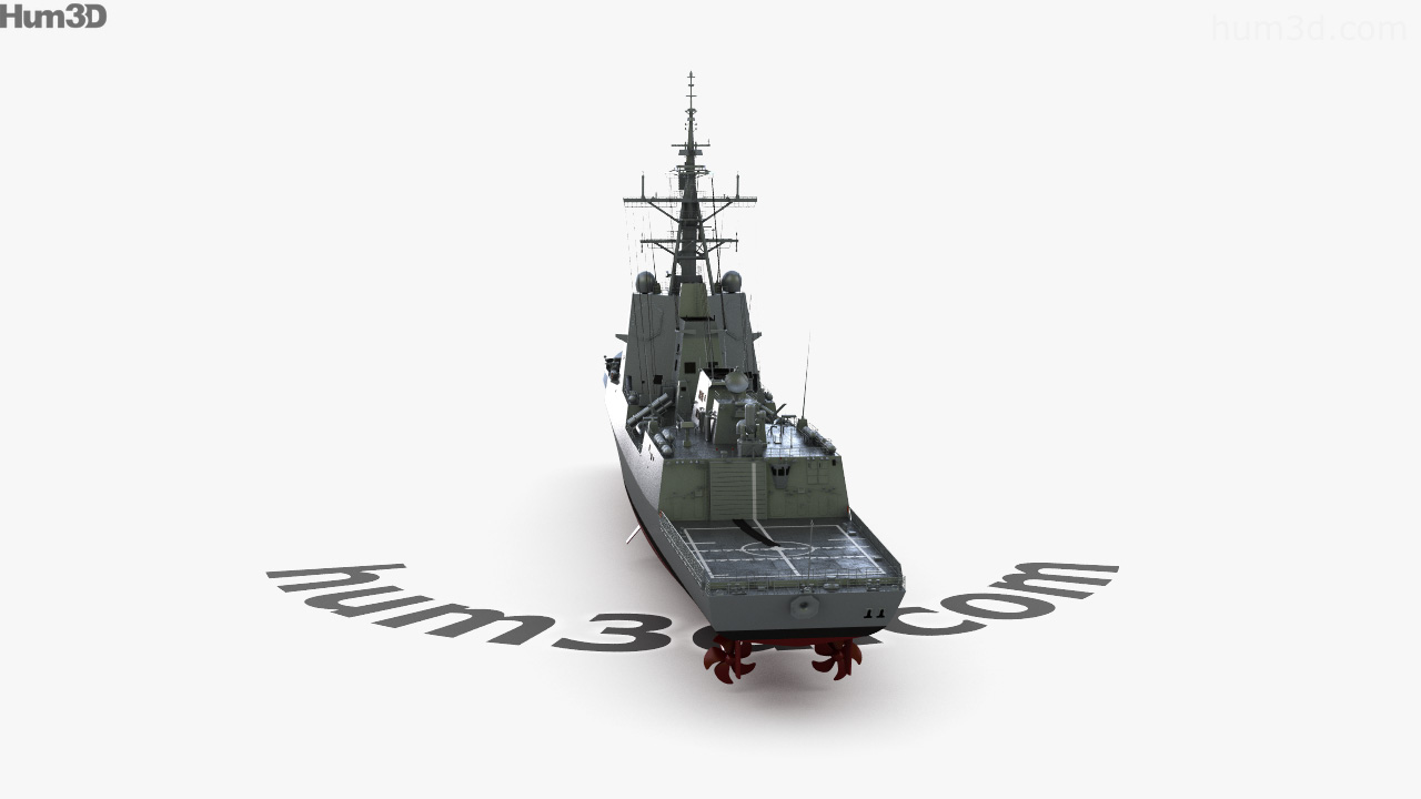 360 view of Hobart-class destroyer 3D model - 3DModels store