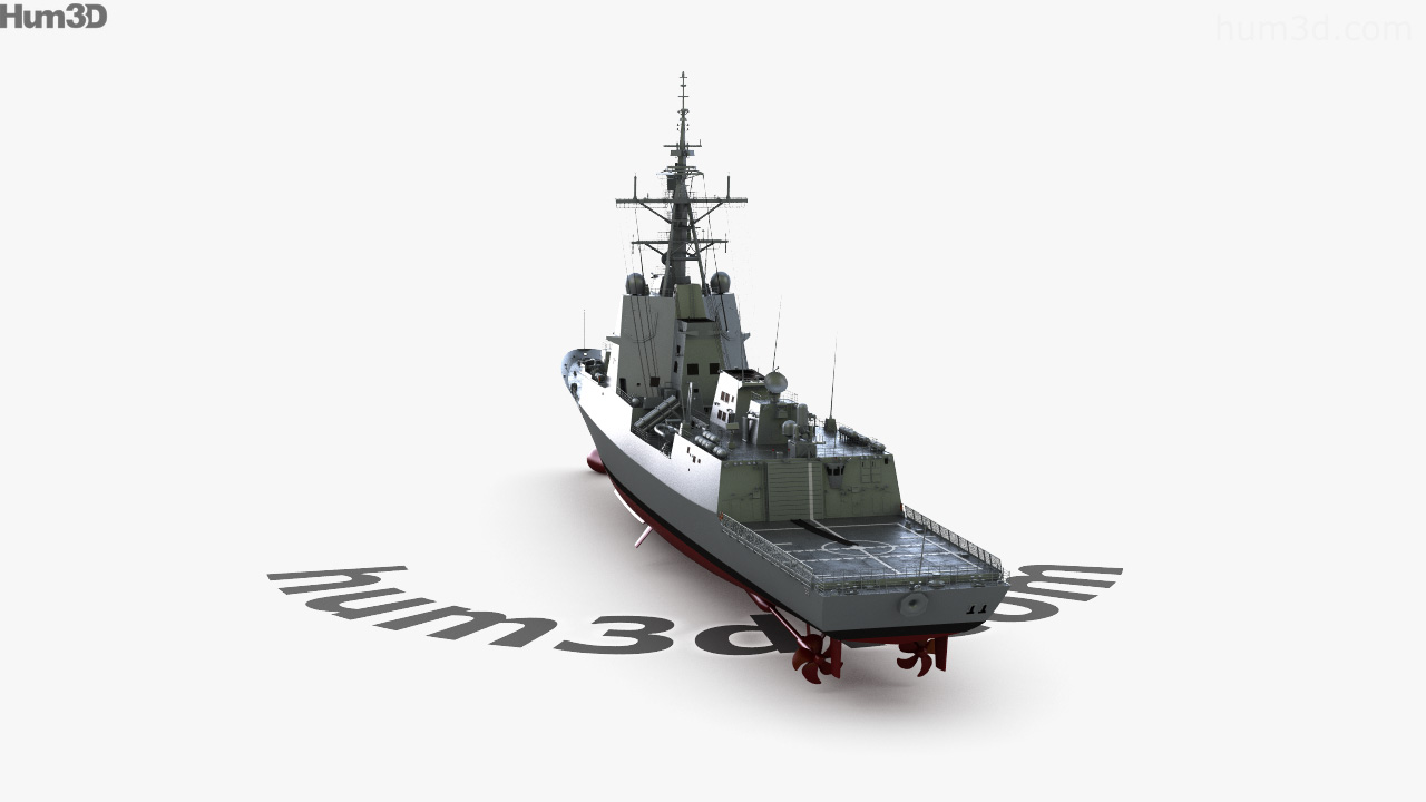 360 view of Hobart-class destroyer 3D model - 3DModels store