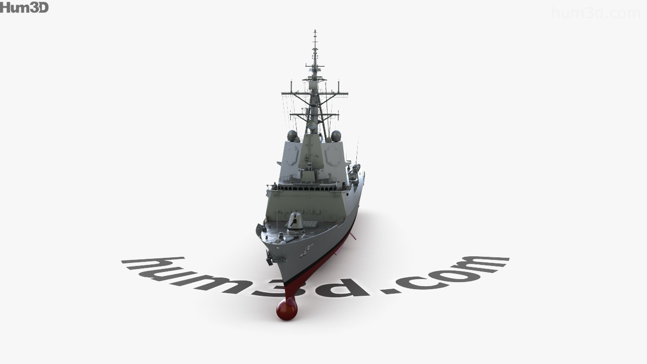 360 view of Hobart-class destroyer 3D model - 3DModels store