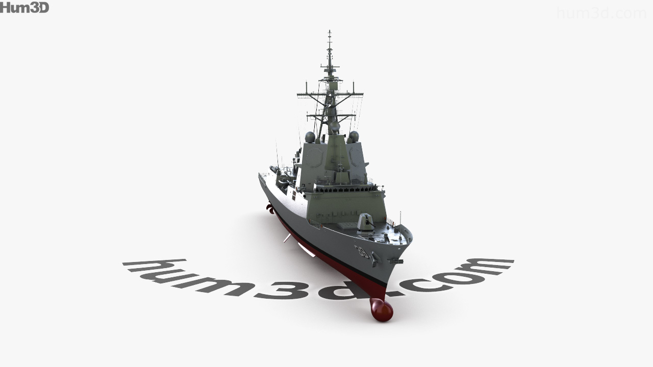 360 view of Hobart-class destroyer 3D model - 3DModels store