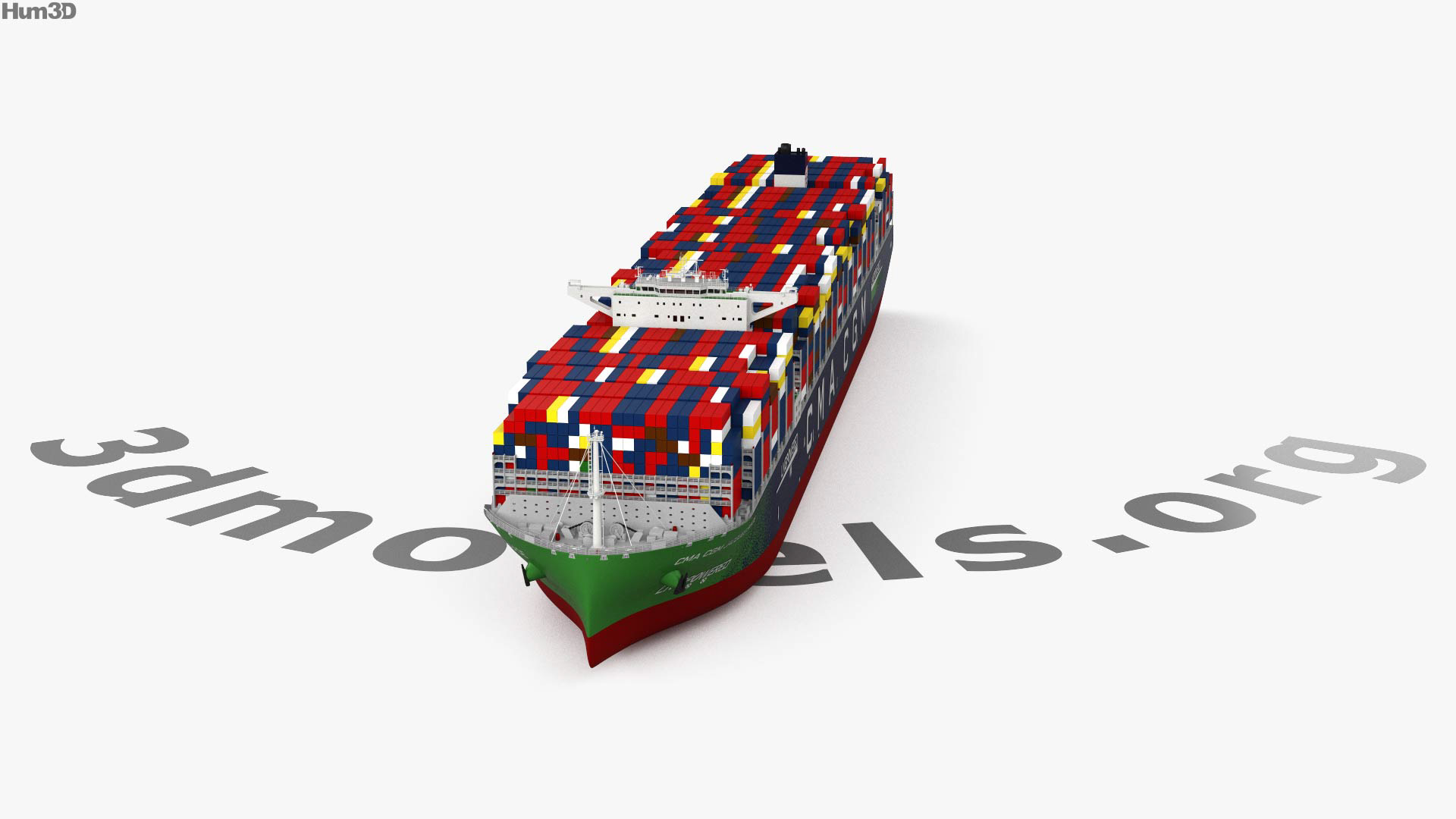 360 view of Jacques Saade-class container ship 3D model - 3DModels store
