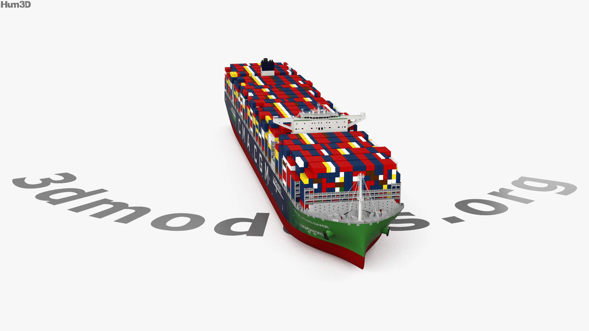 360 view of Jacques Saade-class container ship 3D model - 3DModels store