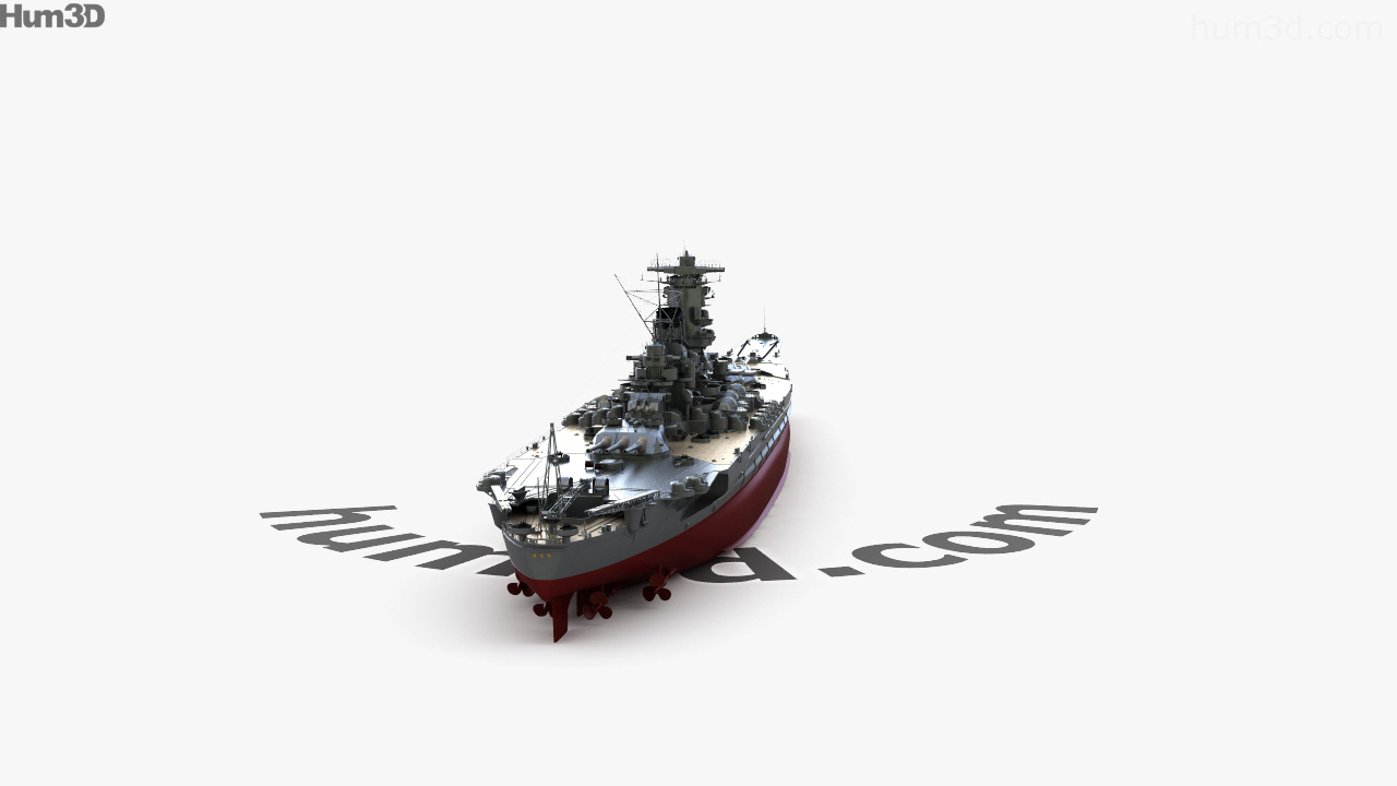 360 view of Japanese battleship Yamato 3D model - 3DModels store