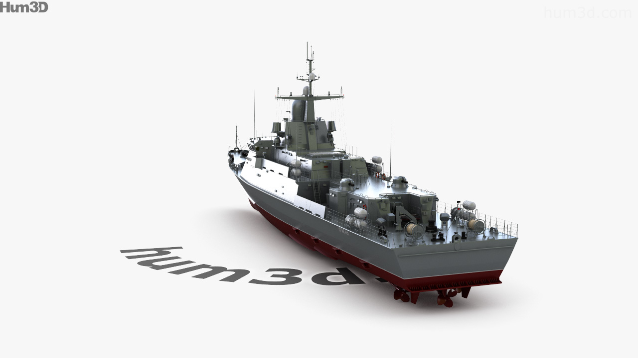 360 view of Karakurt-class corvette 3D model - 3DModels store