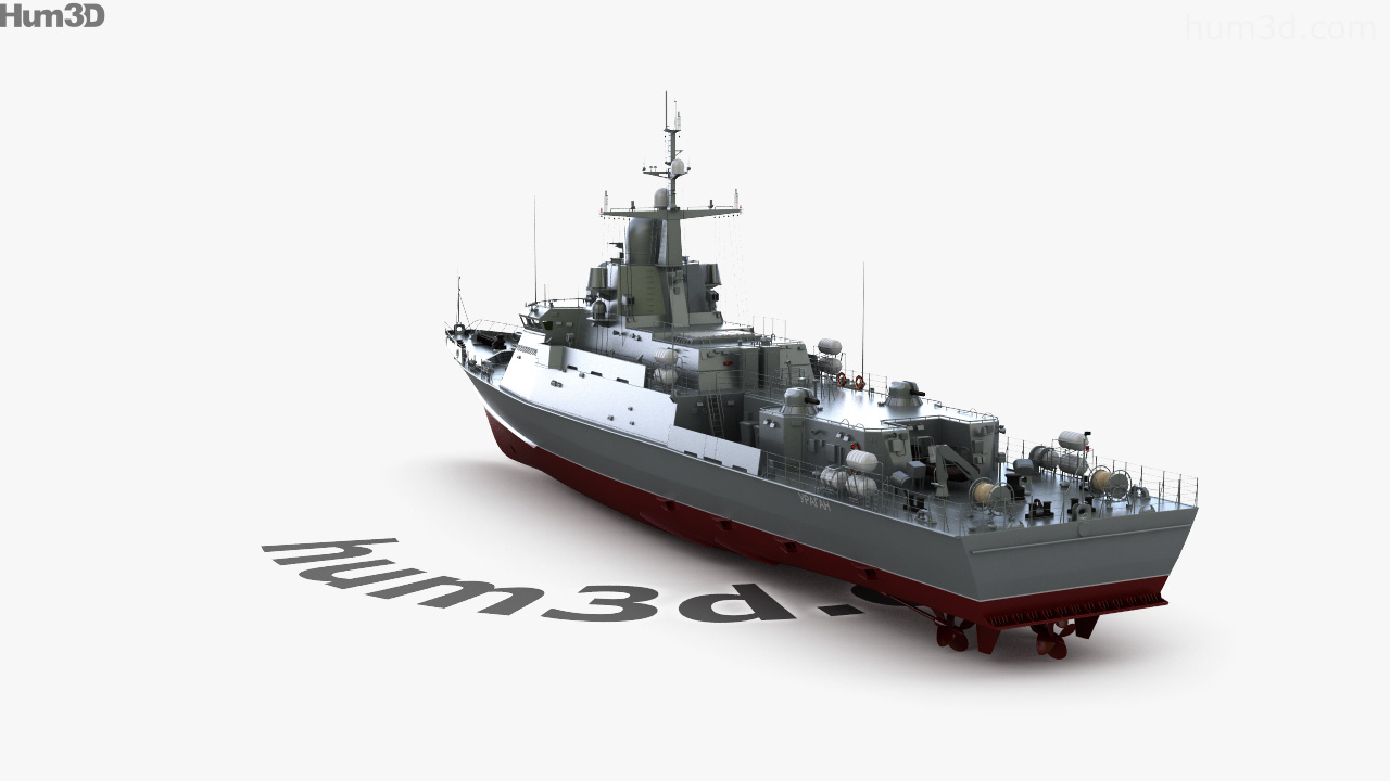 360 view of Karakurt-class corvette 3D model - 3DModels store