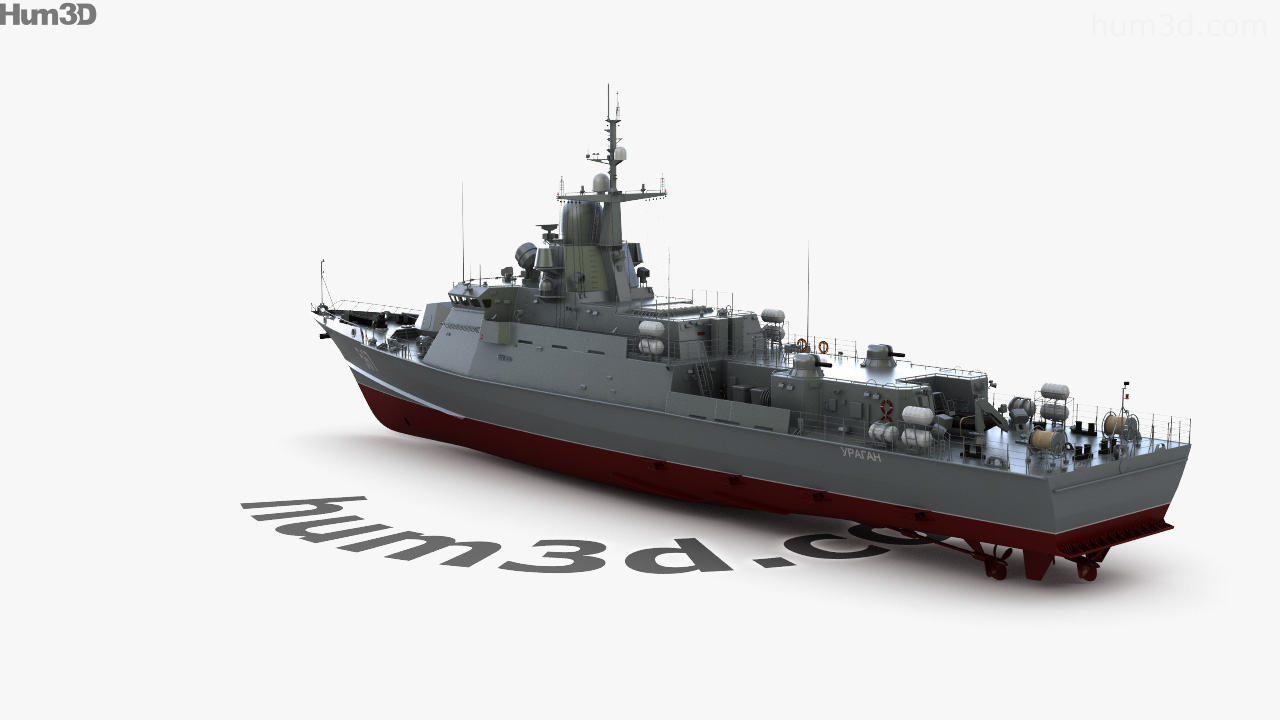360 view of Karakurt-class corvette 3D model - 3DModels store