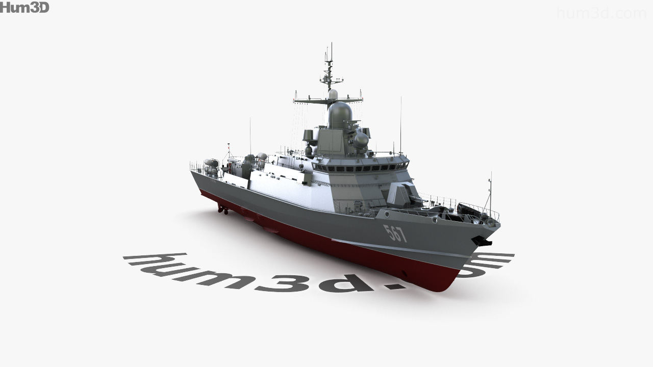 360 view of Karakurt-class corvette 3D model - 3DModels store