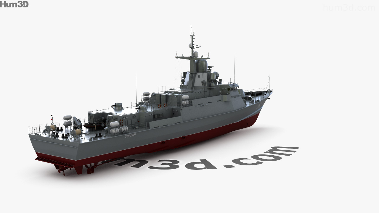 360 view of Karakurt-class corvette 3D model - 3DModels store