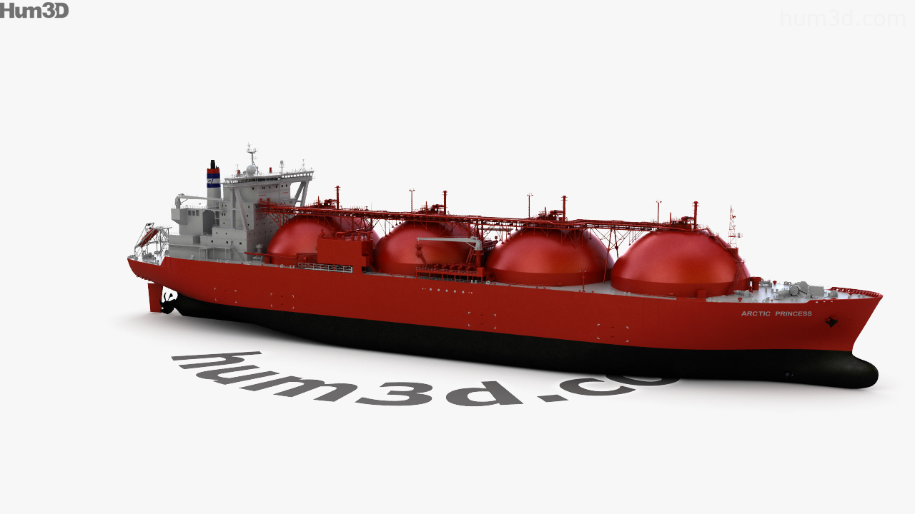 360 view of LNG Carrier Arctic Princess 3D model - 3DModels store
