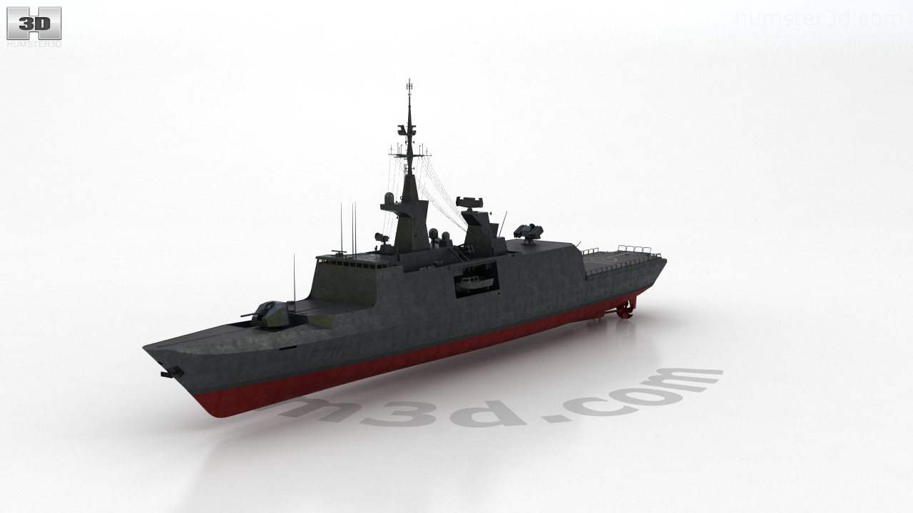 360 view of La Fayette class frigate 3D model - 3DModels store