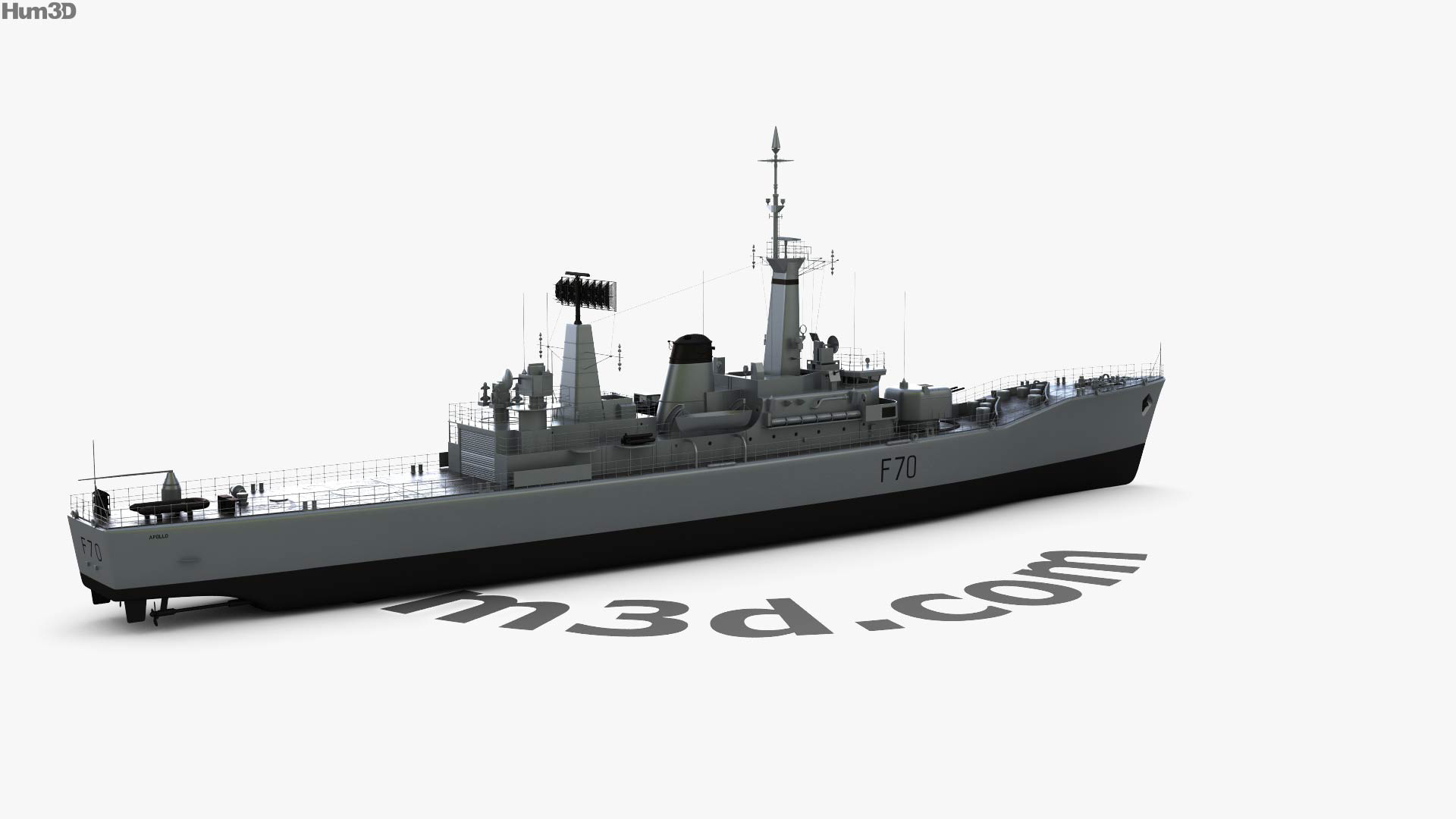 360 view of Leander-class frigate 3D model - 3DModels store