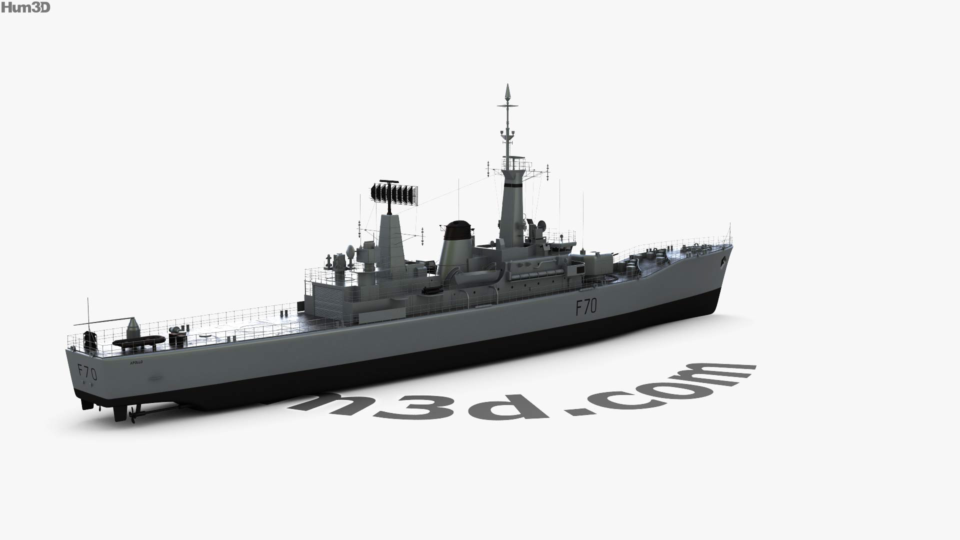 360 view of Leander-class frigate 3D model - 3DModels store