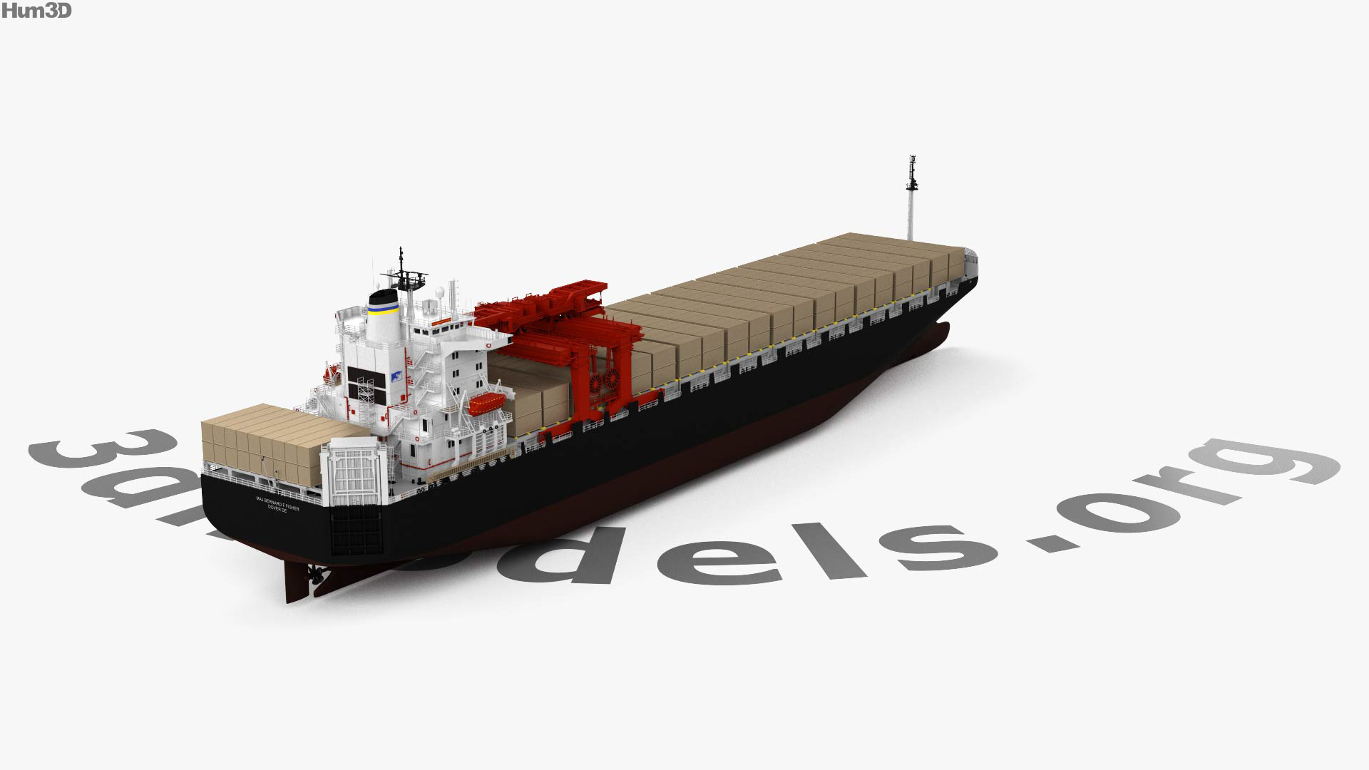 360 view of MV Maj. Bernard F. Fisher container ship 3D model ...