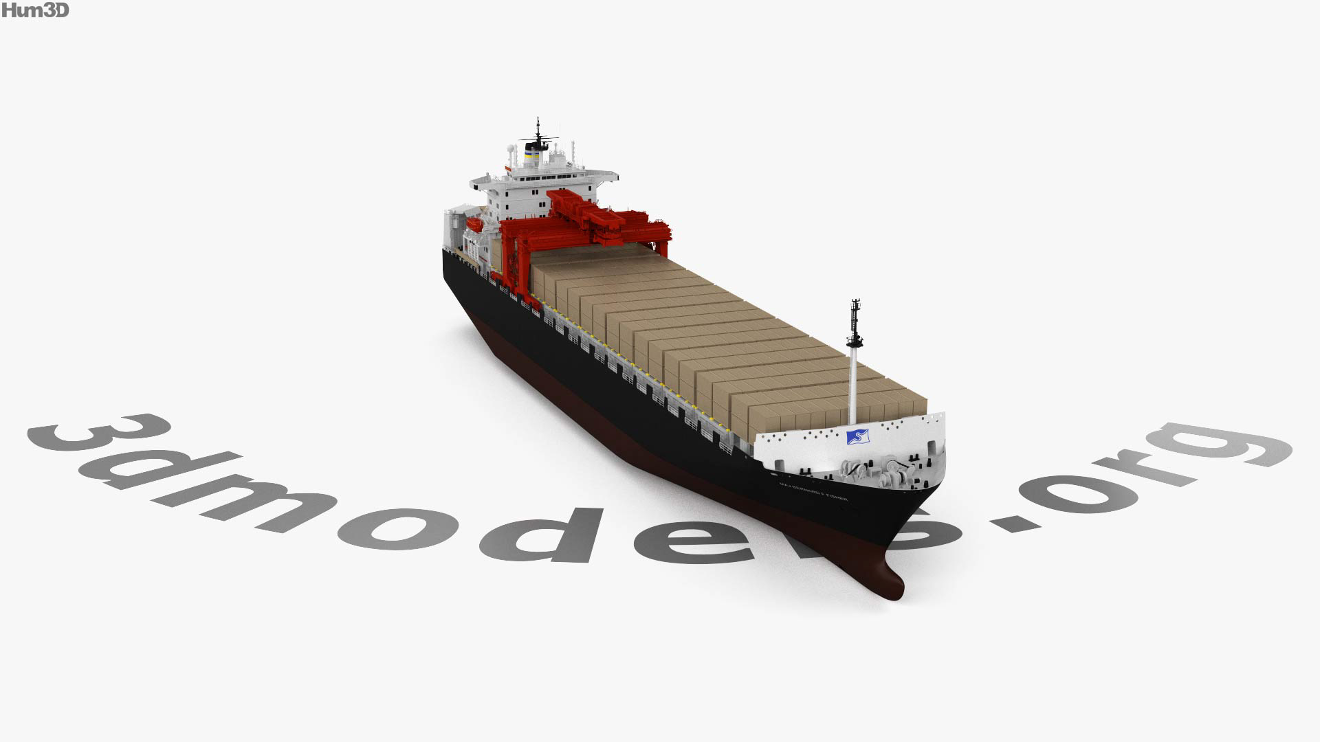 360 view of MV Maj. Bernard F. Fisher container ship 3D model ...