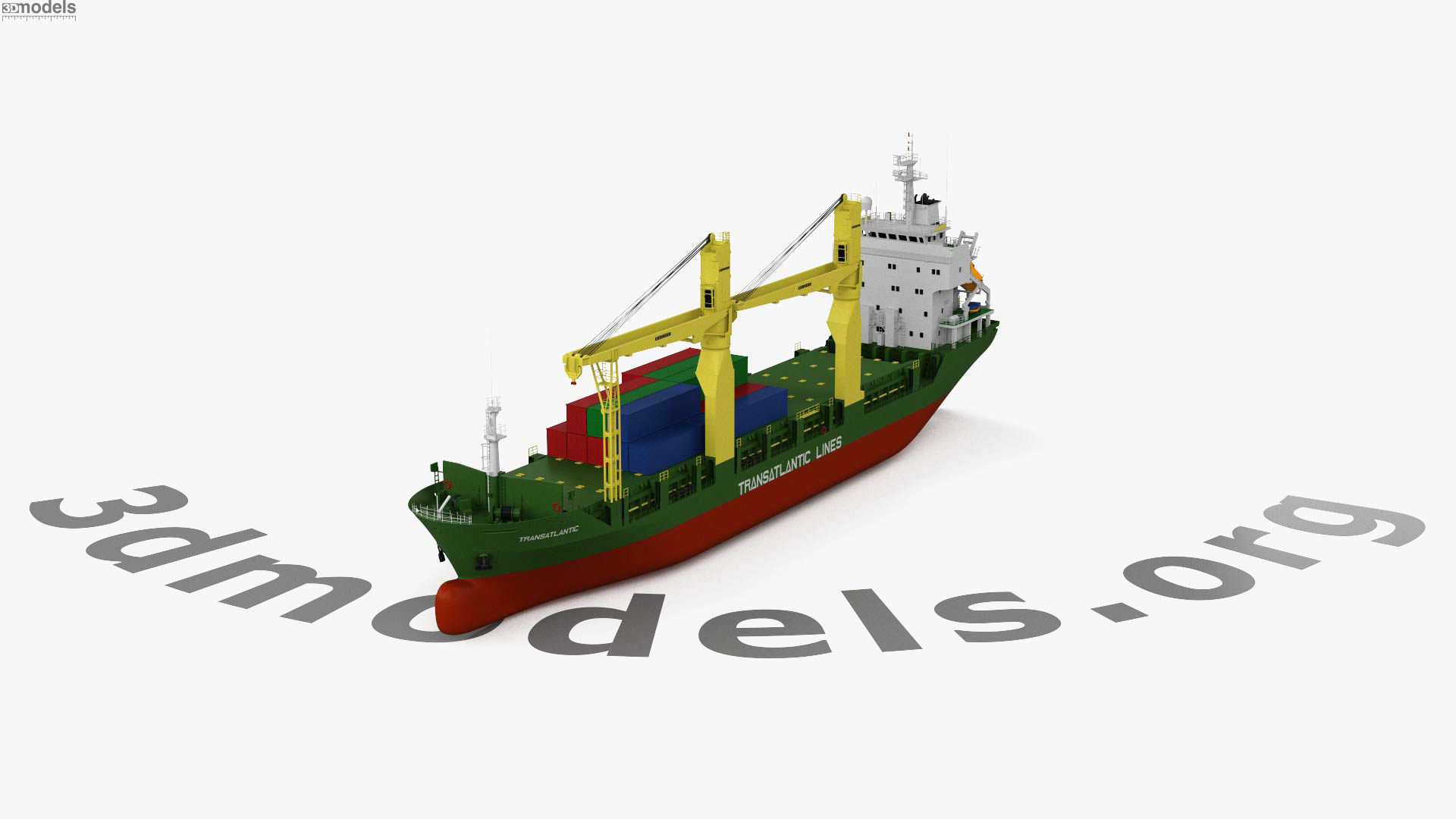 360 view of MV Maria Reina Container Ship 3D model - 3DModels store