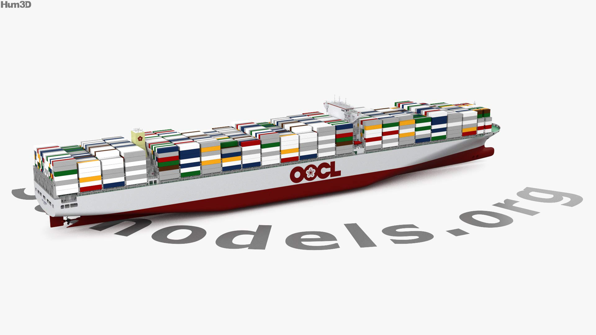 360 view of OOCL M-class container ship 3D model - 3DModels store