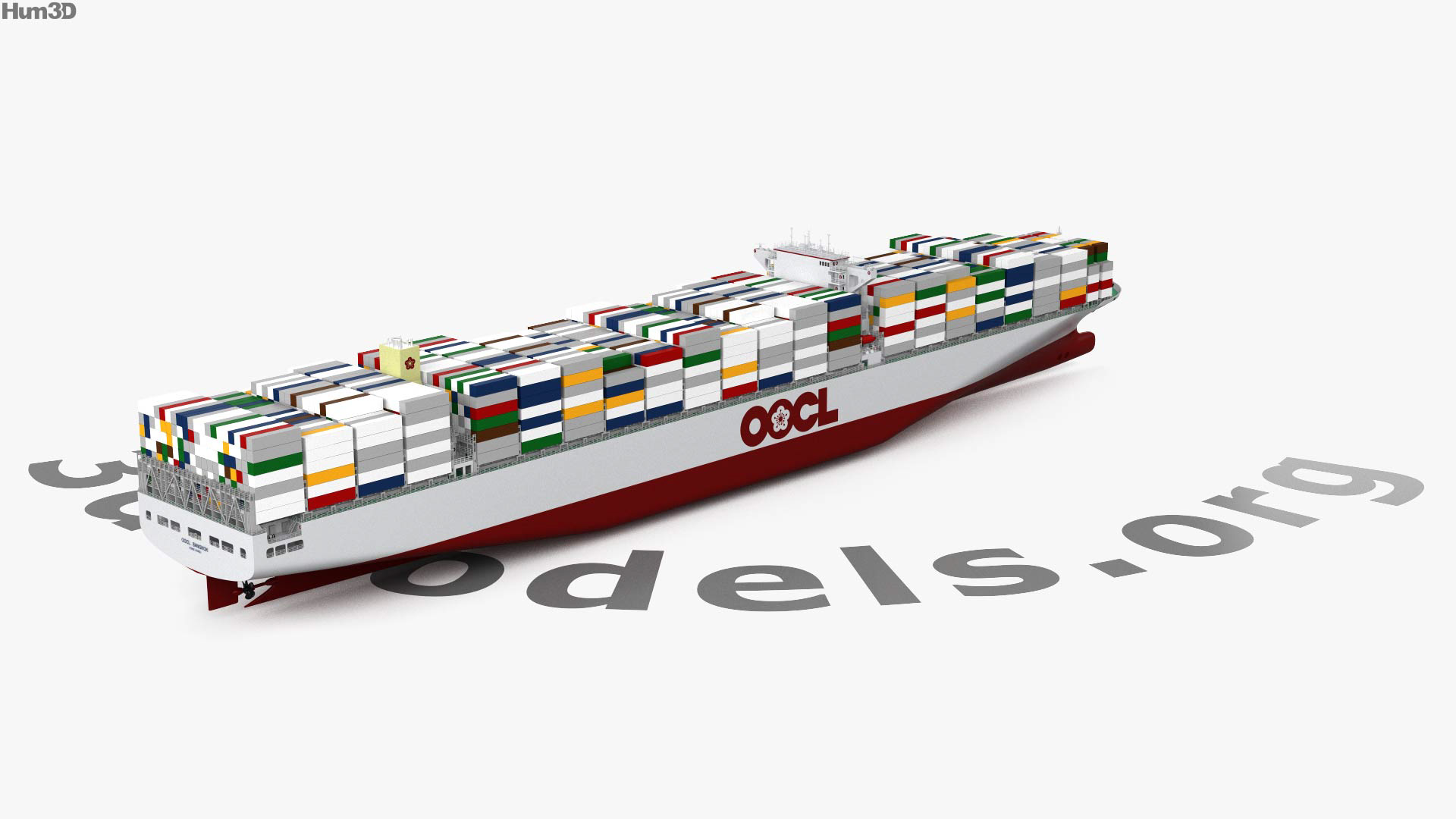 360 view of OOCL M-class container ship 3D model - 3DModels store