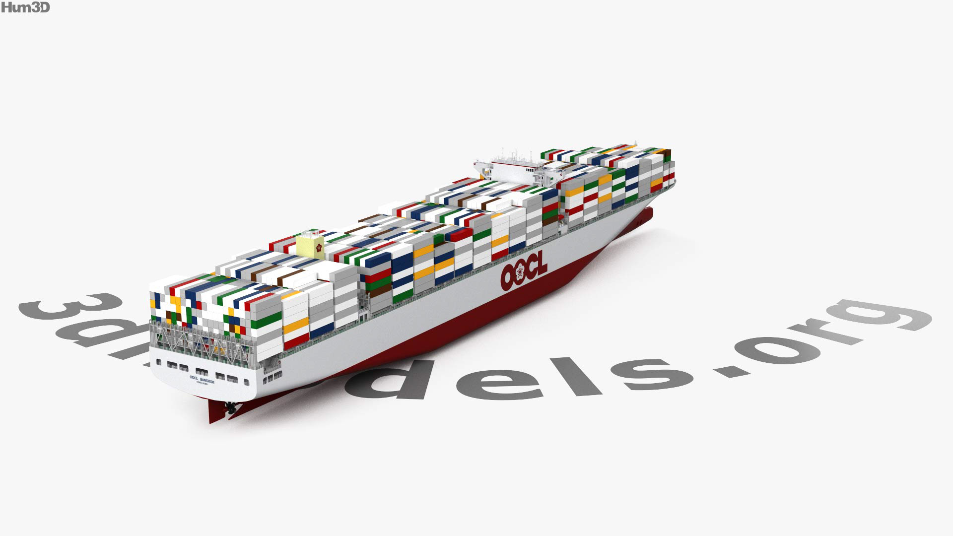 360 view of OOCL M-class container ship 3D model - 3DModels store