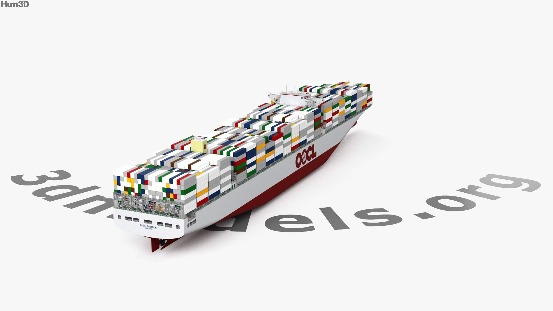 360 view of OOCL M-class container ship 3D model - 3DModels store