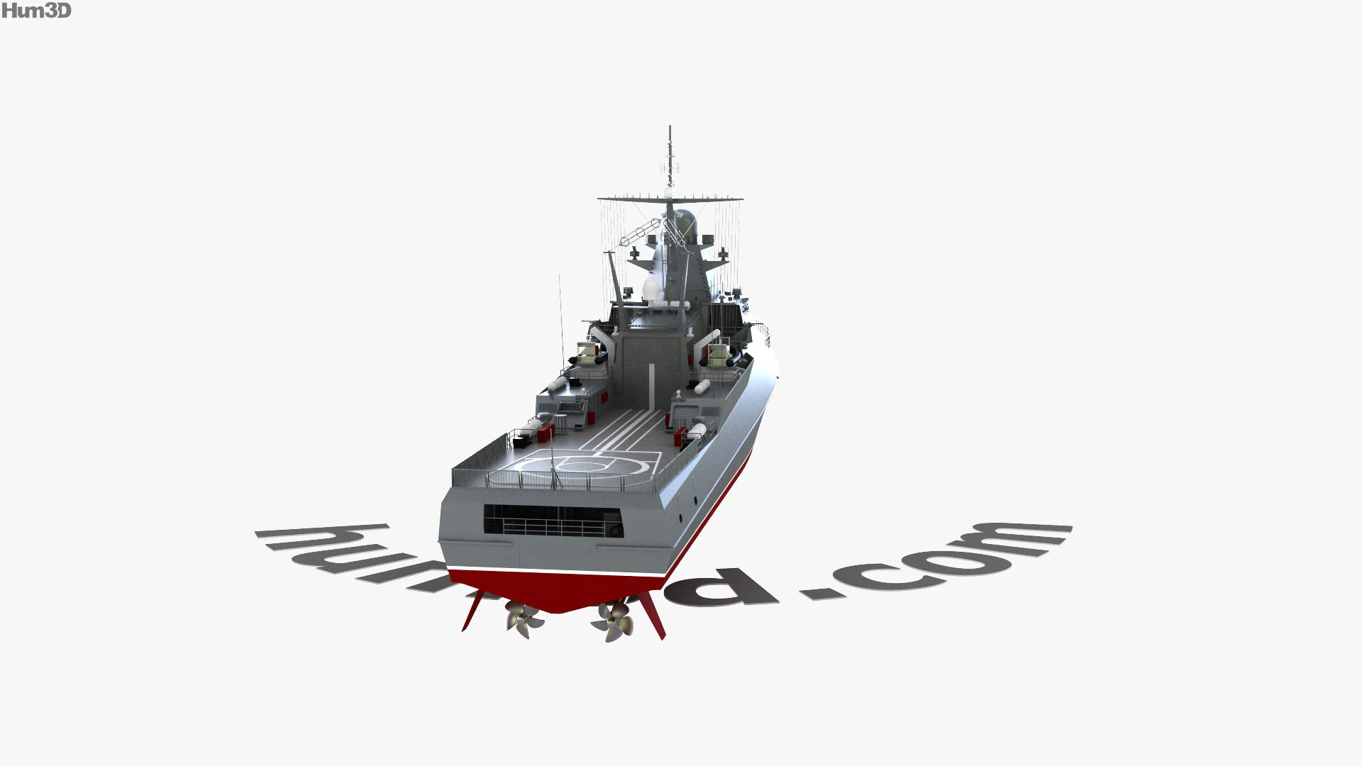 360 view of Project 22160 patrol ship 3D model - 3DModels store