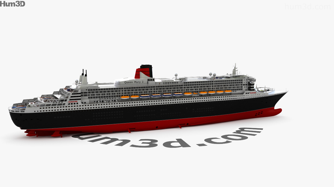 360 view of RMS Queen Mary 2 3D model - 3DModels store