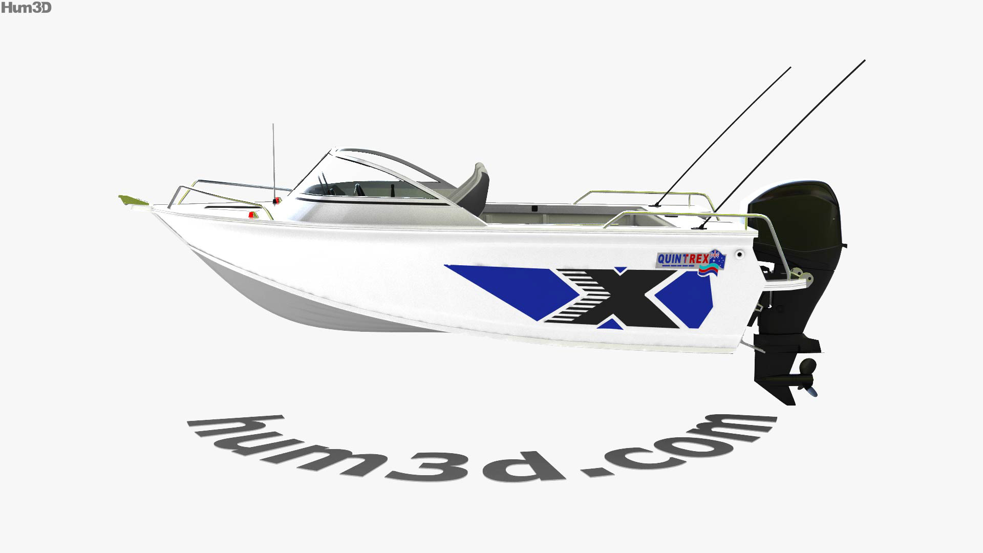 360 view of Quintrex 450 Fishabout Pro 3D model - 3DModels store