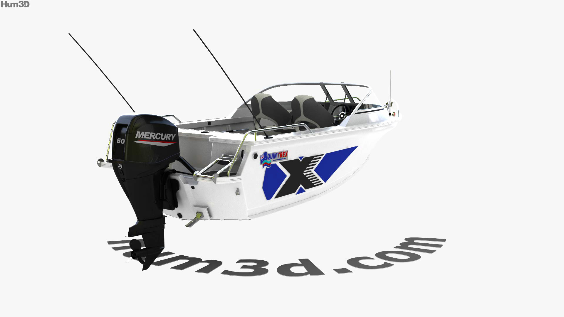 360 view of Quintrex 450 Fishabout Pro 3D model - 3DModels store
