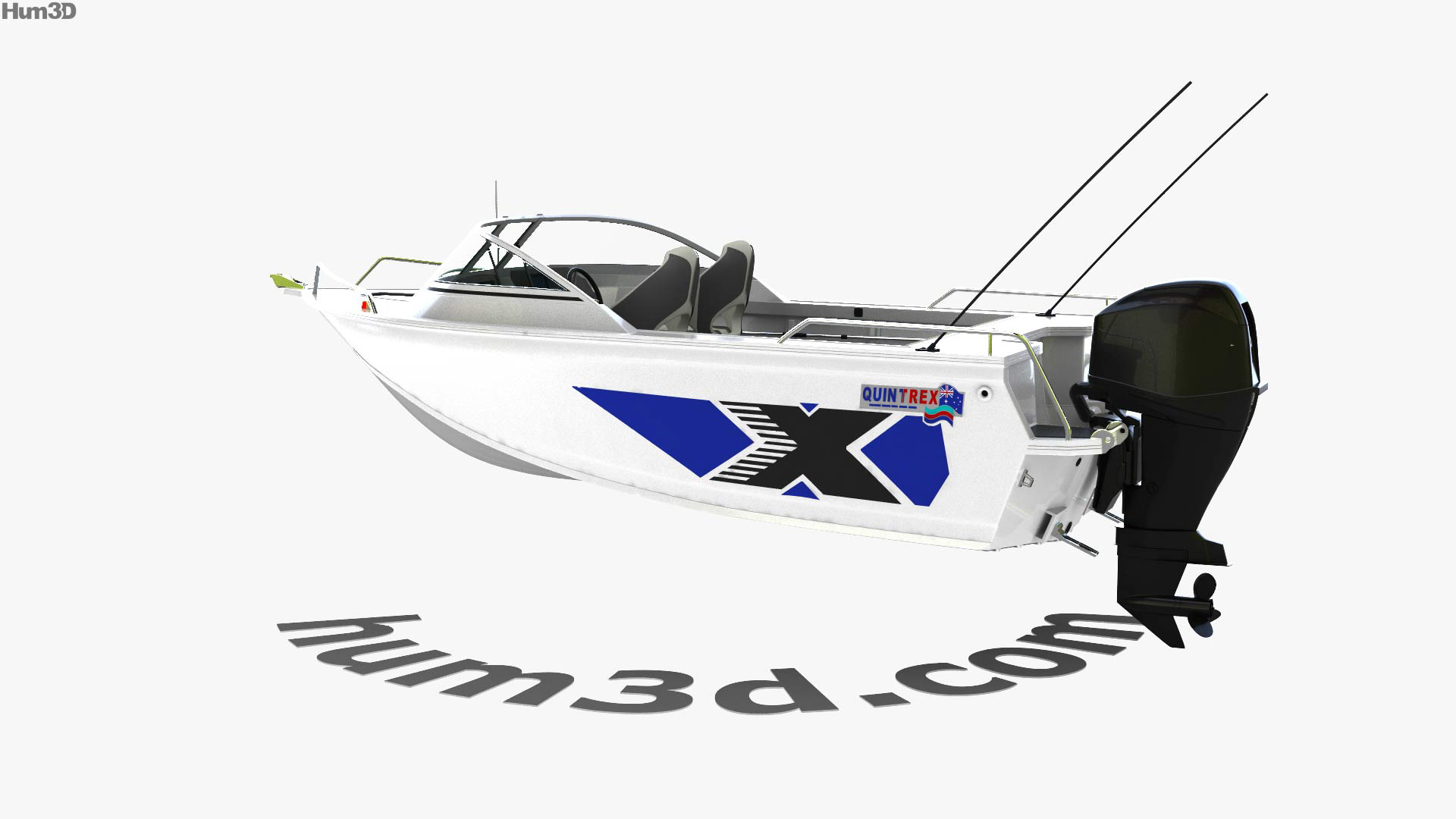 360 view of Quintrex 450 Fishabout Pro 3D model - 3DModels store