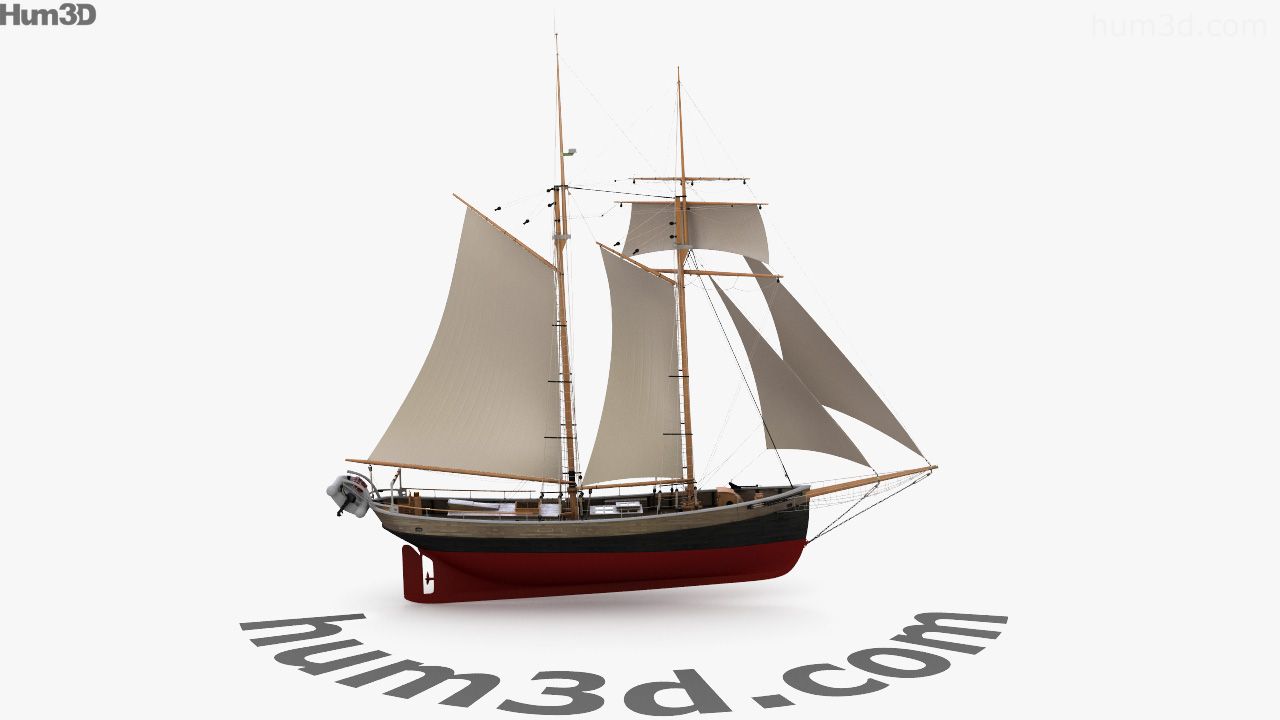 360 view of R.Tucker Thompson Schooner 3D model - 3DModels store