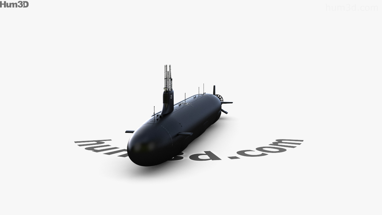360 view of Seawolf-class submarine 3D model - 3DModels store