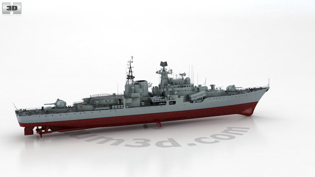 360 view of Sovremennyy-class destroyer 3D model - 3DModels store