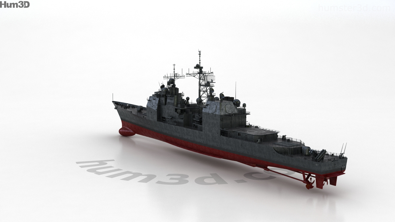360 view of Ticonderoga-class cruiser 3D model - 3DModels store