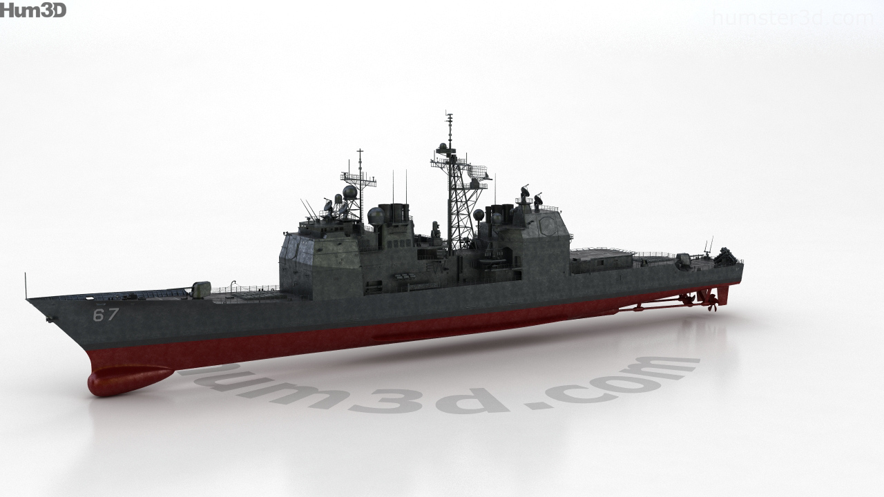 360 view of Ticonderoga-class cruiser 3D model - 3DModels store