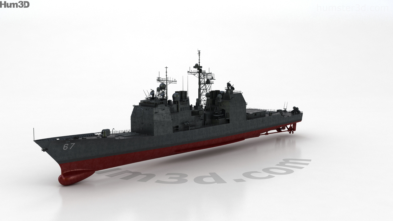 360 view of Ticonderoga-class cruiser 3D model - 3DModels store