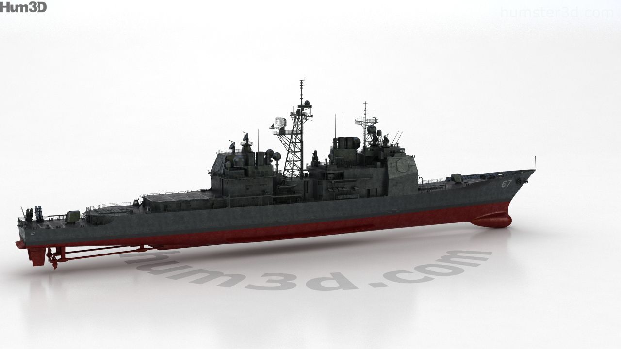 360 view of Ticonderoga-class cruiser 3D model - 3DModels store