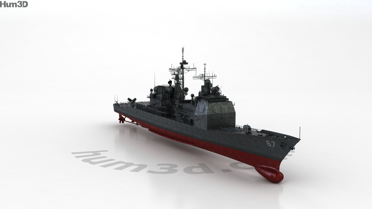 360 view of Ticonderoga-class cruiser 3D model - 3DModels store