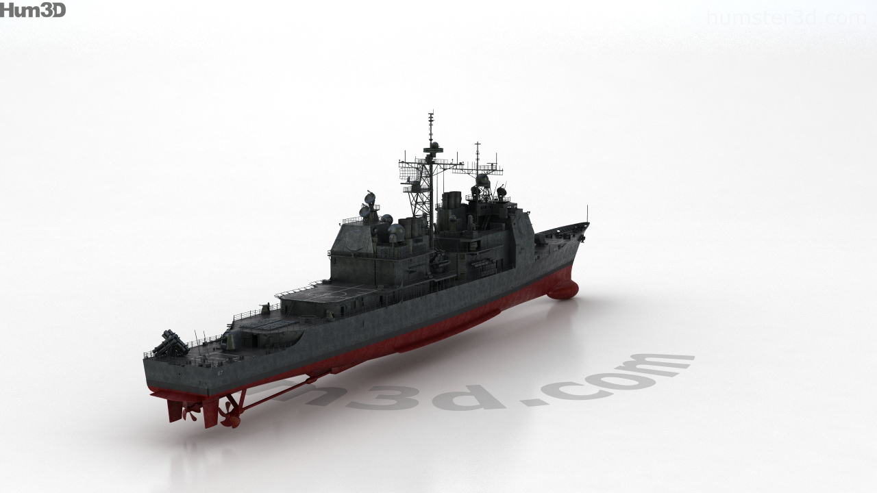 360 view of Ticonderoga-class cruiser 3D model - 3DModels store