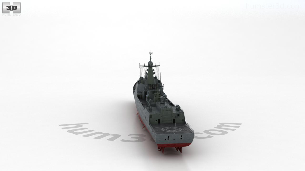 360 view of Type 052D destroyer 3D model - 3DModels store