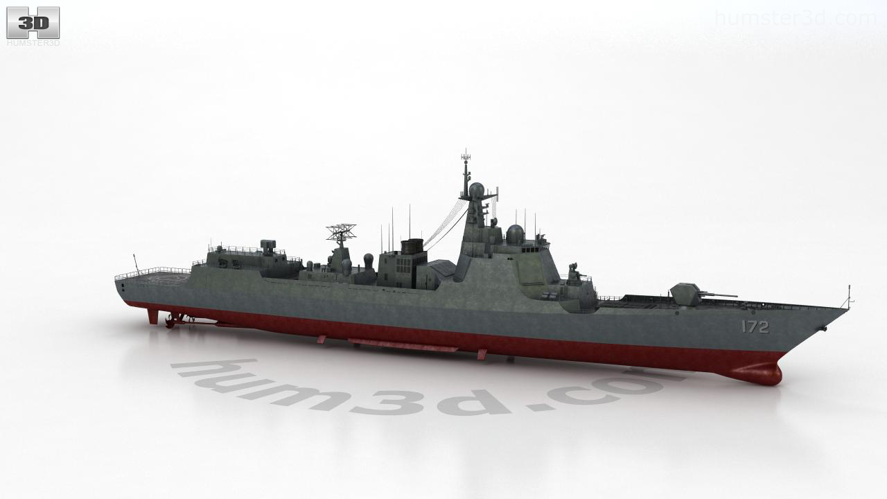 360 view of Type 052D destroyer 3D model - 3DModels store