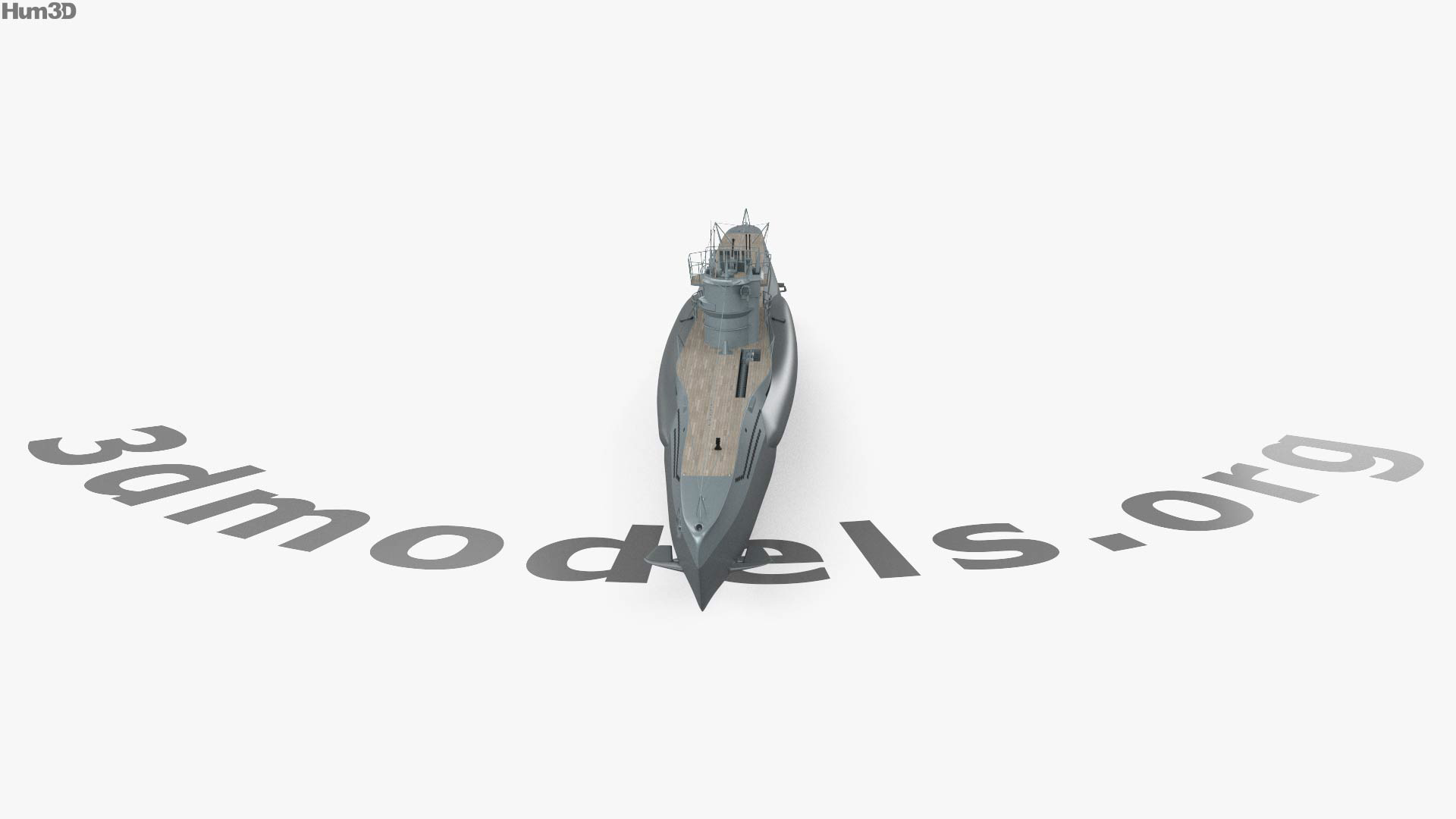 360 view of Type VII submarine 3D model - 3DModels store