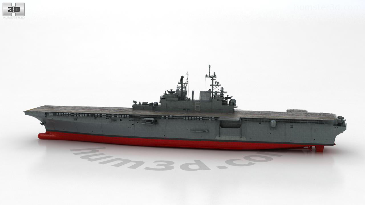 360 view of USS America (LHA-6) aircraft carrier 3D model - 3DModels store